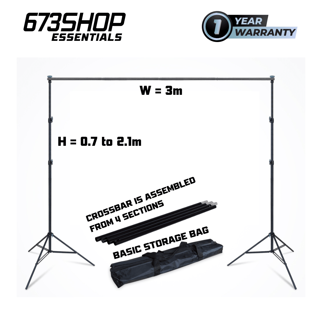 673SHOP ESSENTIALS 】Photography & Studio Backdrop Stands with 4-Sect ...